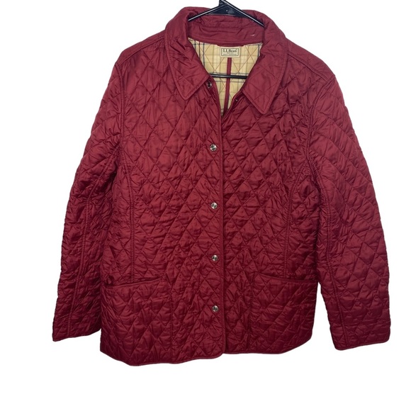 L.L. Bean | Jackets & Coats | Vtg Llbean Red Quilted Barn Jacket | Poshmark